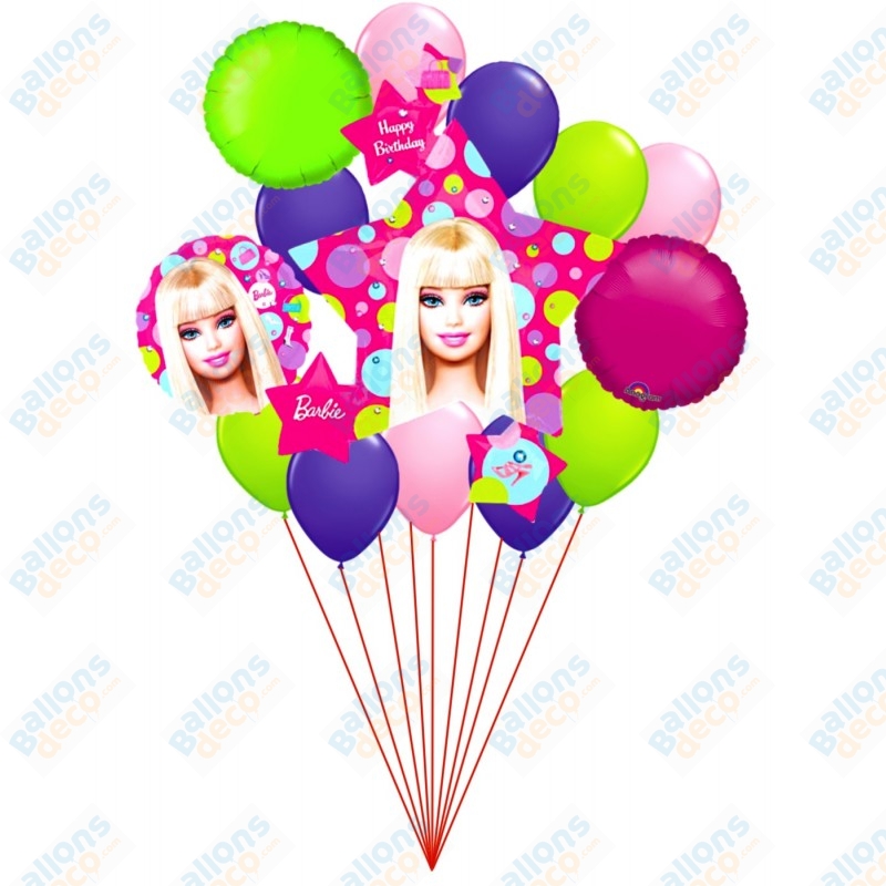Ballons Barbie en Grappe - Décorations Anniversaires - Ballonsdeco.com