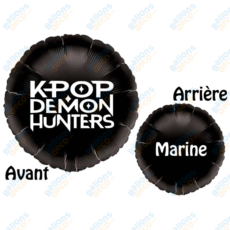 Ballon Kpop Demon Hunters Logo et le Prénom - Ballonsdeco.com
