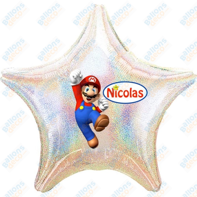 Ballon Super Mario Bros Personnalisable - Nintendo - Ballonsdeco.com