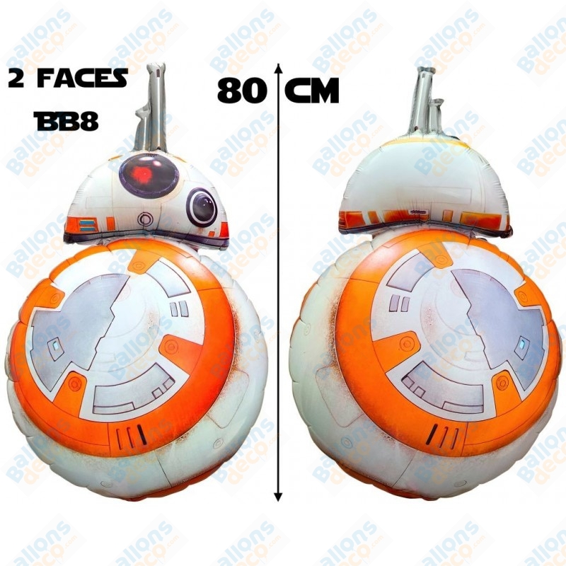 Ballon BB8 Star Wars 2 Faces - Décoration Disney - Ballonsdeco.com