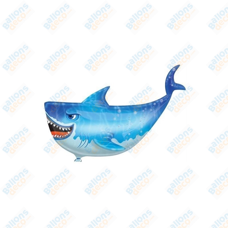 Ballon Grand Requin New Bleu - Animaux Aquatiques - Ballonsdeco.com