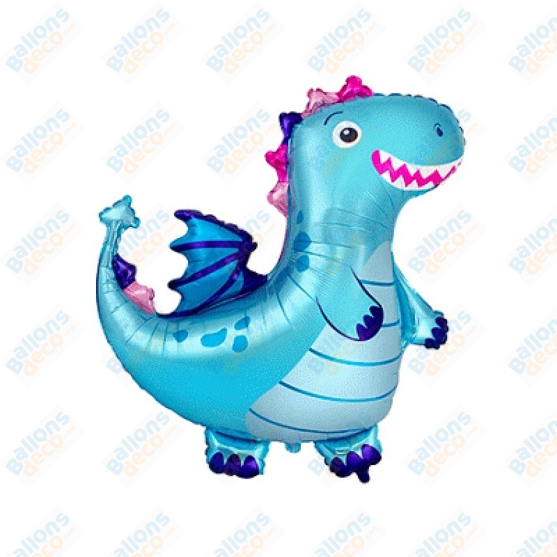 Ballon Dragon Bleu et Rose - Animaux Fantastiques - Ballonsdeco.com