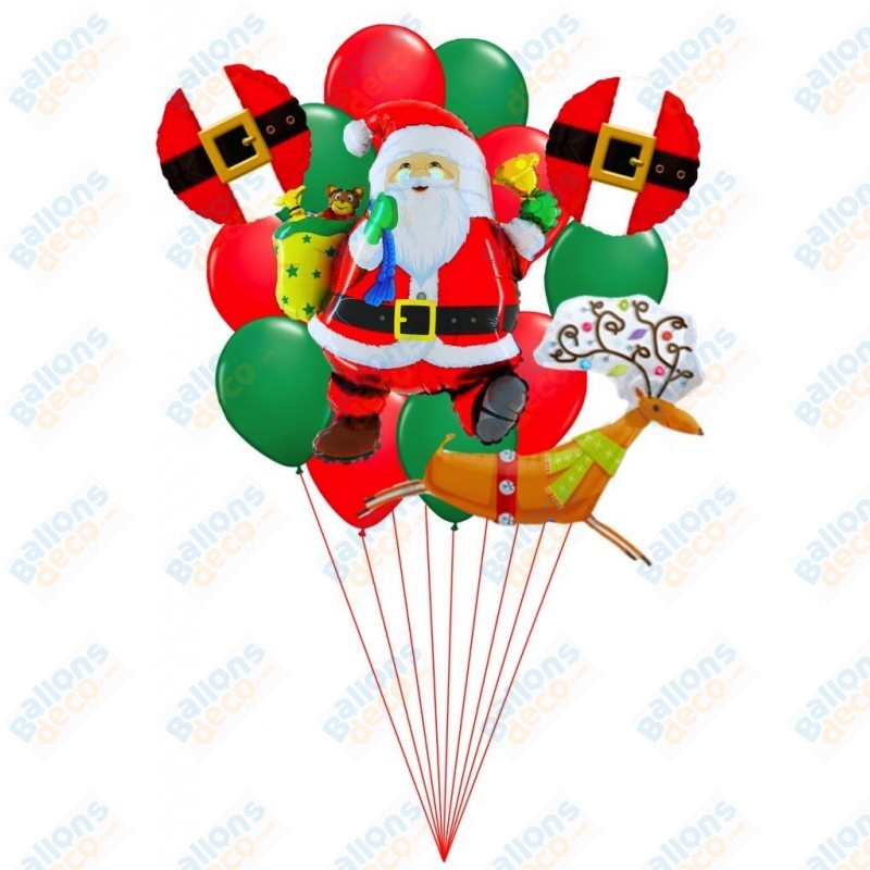 Ballons Luxe Noël en Grappe - Décorations De Noël - Ballonsdeco.com