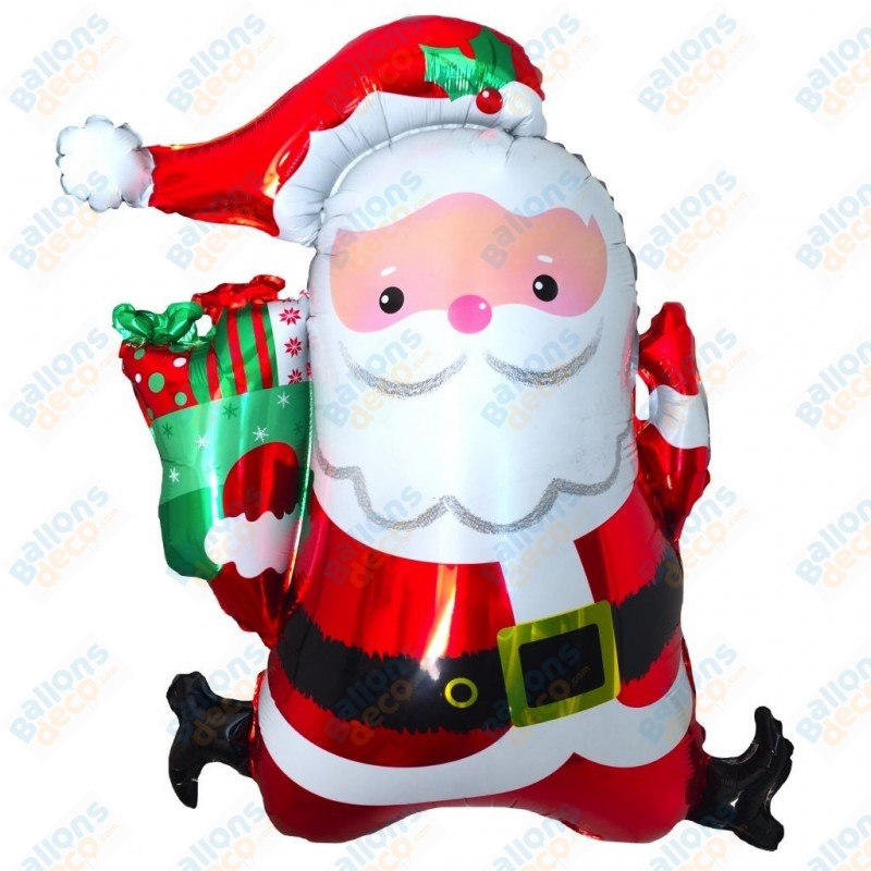 Ballon Père Noël Cadeaux Saut - Décorations Noël - Ballonsdeco.com