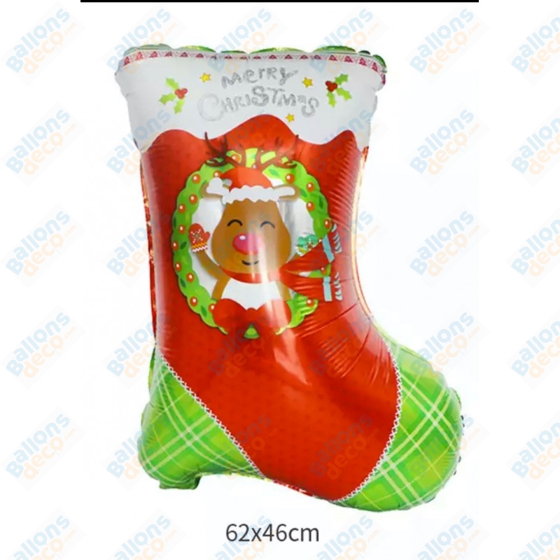 Ballon Botte De Noël - Décoration Ballons de Noël - Ballonsdeco.com