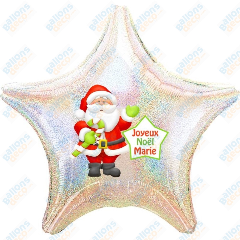 Ballon Père Noël Personnalisable - Décoration Noël - Ballonsdeco.com