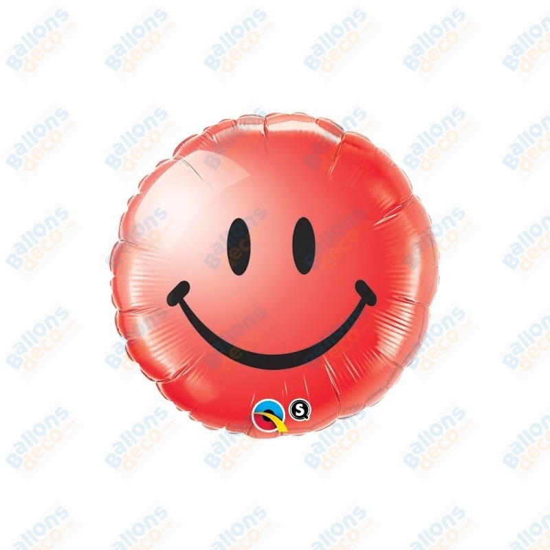 Ballon Mylar Smile Rouge - Décorations Anniversaires - Ballonsdeco.com