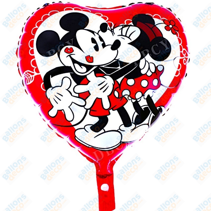 Ballon Mickey et Minnie Vintage - Amour - Disney - Ballonsdeco.com