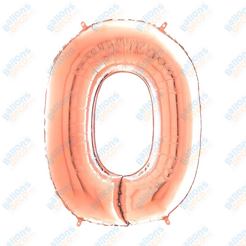 Ballons Chiffres Rose Gold 66 cm - Anniversaire - Ballonsdeco.com