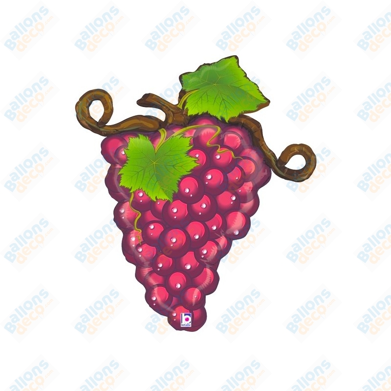 Ballon Grappe De Raisin Bordeaux - Décoration Fruits - Ballonsdeco.com