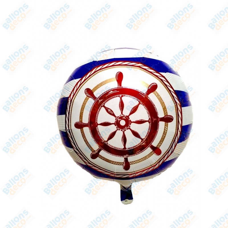 Ballon Ancre Et Barre De Mer Deux Faces - Déco Plage - Ballonsdeco.com