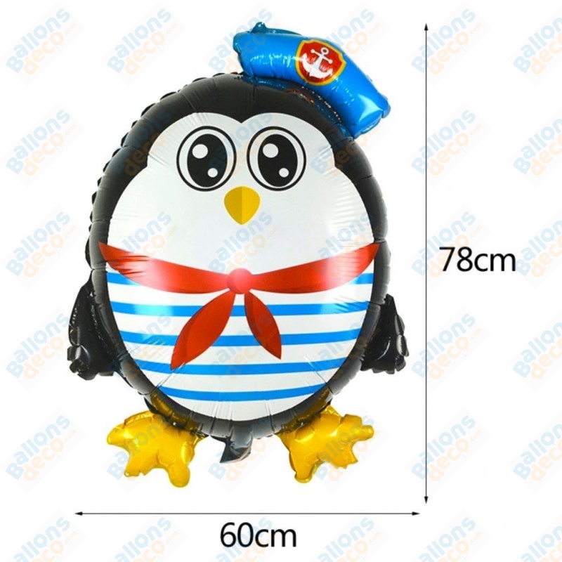 Ballon Pingouin Matelot De La Mer - Décoration Plage - Ballonsdeco.com