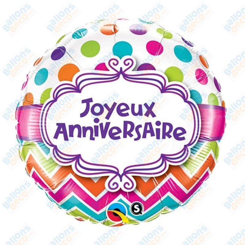 Ballon Joyeux Anniversaire - Décoration Anniversaire - Ballonsdeco.com