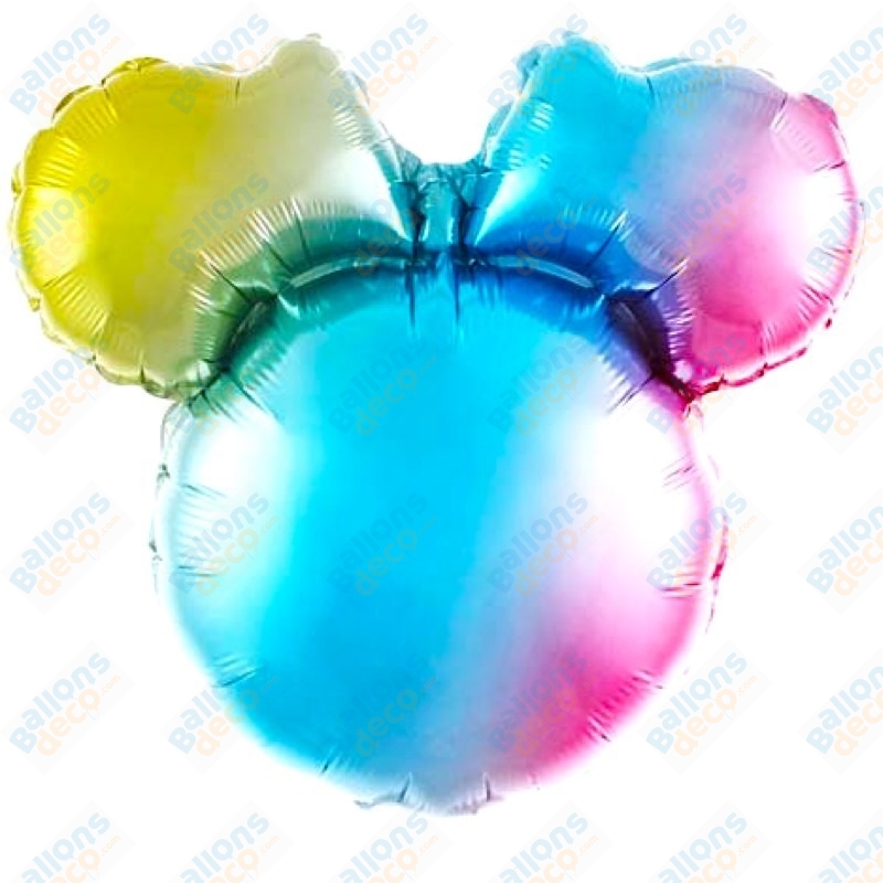 Ballon Minnie effet Arc-En-Ciel - Décoration Disney - Ballonsdeco.com