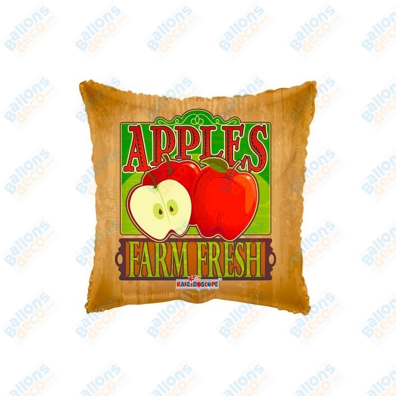 Ballon Pommes Rouge ou verte de la Ferme - Fruits - Ballonsdeco.com