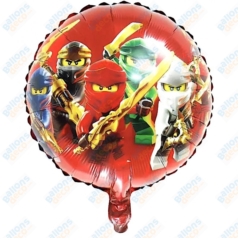 Ballon Lego Ninjago Rouge - Ballon Anniversaire - Ballonsdeco.com