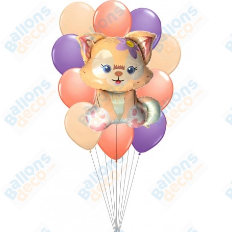 Ballons Linabell Chat Disney en Grappe - Ballon Chat - Ballonsdeco.com