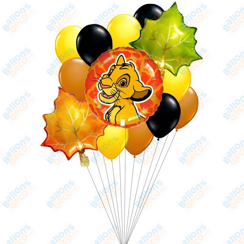 Ballon Simba le Roi Lion en Grappe de Luxe Disney - Ballonsdeco.com