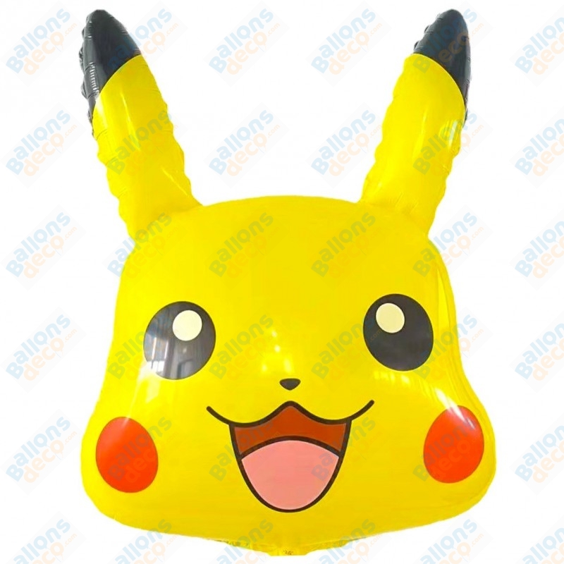 Ballon Pikachu Tête Pokémon - Anniversaire Pokémon - Ballonsdeco.com