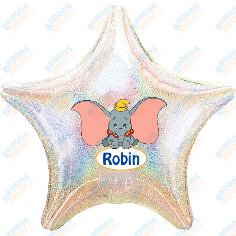 Ballon Dumbo Etoile Personnalisable - Ballon Disney - Ballonsdeco.com