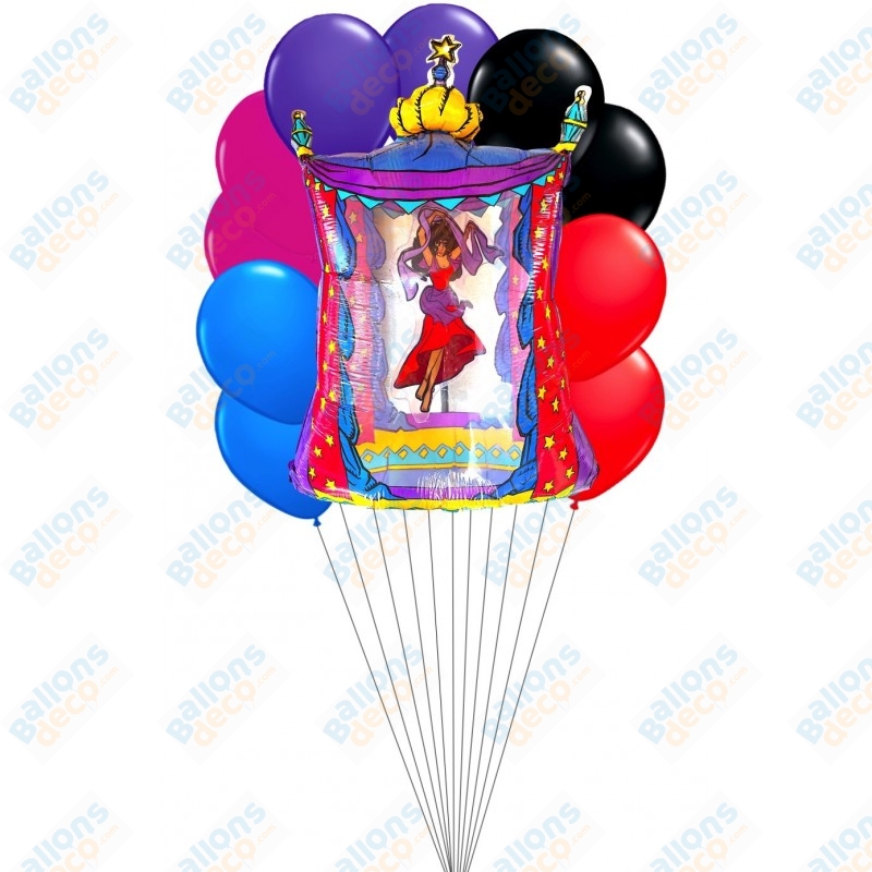 Ballon Esmeralda Dance en Grappe - Ballon Disney - Ballonsdeco.com