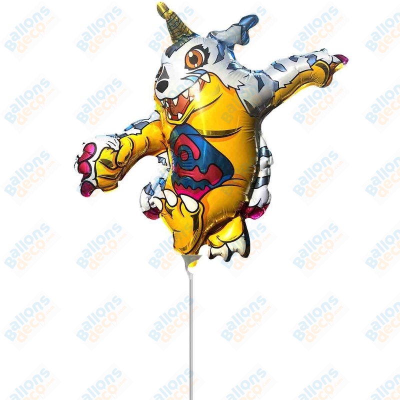 Ballon Gabumon Des Digimon Mini Tige - Ballon Manga - Ballonsdeco.com