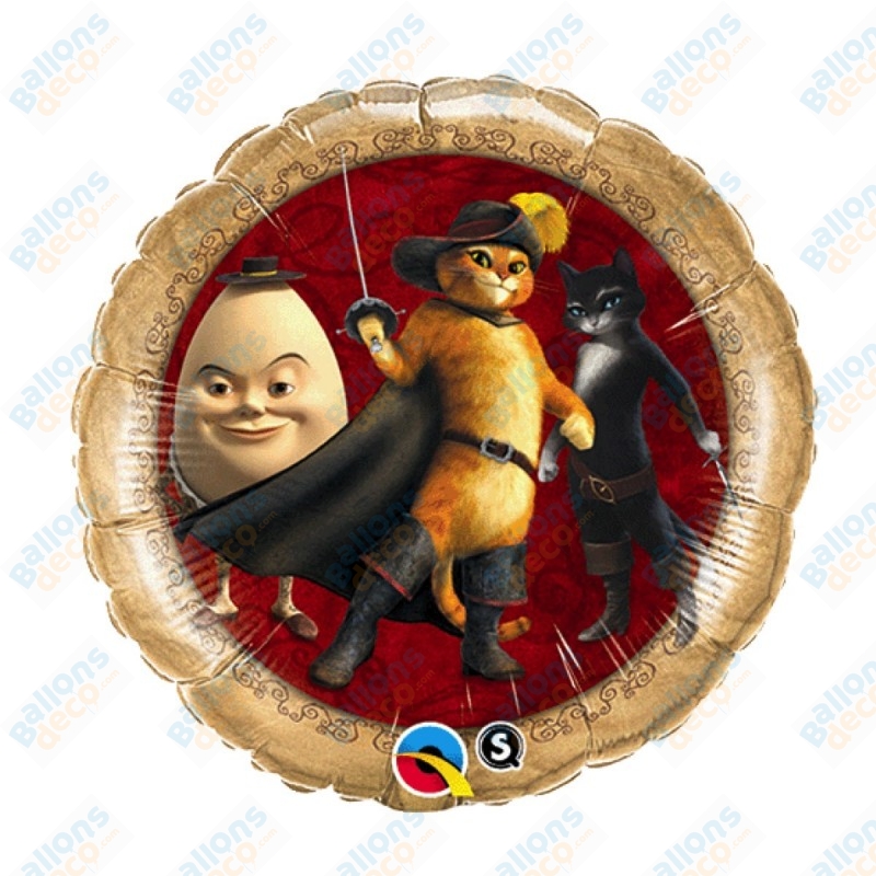 Ballon Le Chat Botté avec ses Amis - Ballons Shrek - Ballonsdeco.com