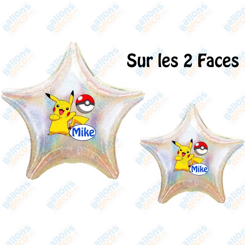 Ballon Pikachu Pokéball Personnalisable - Ballonsdeco.com