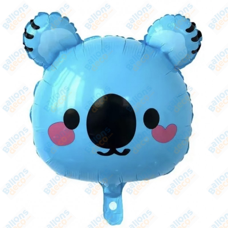 Ballon Koala Mignon Bleu - Ballon Animaux d'Australie - Ballonsdeco.com