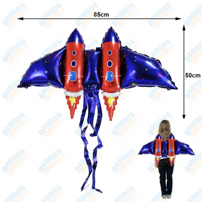 Ballon Ailes Fusée Bleu et Rouge Déguisement enfant - Ballonsdeco.com
