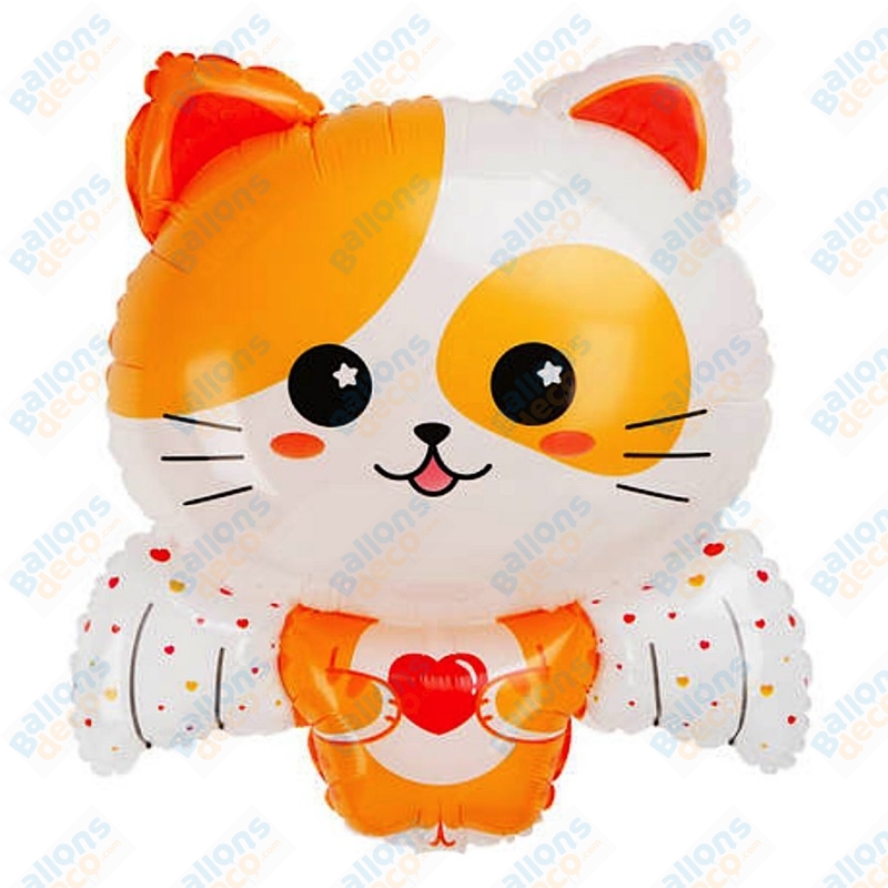 Ballon Chat Avec des Ailes - Anniversaire Kawaii - Ballonsdeco.com