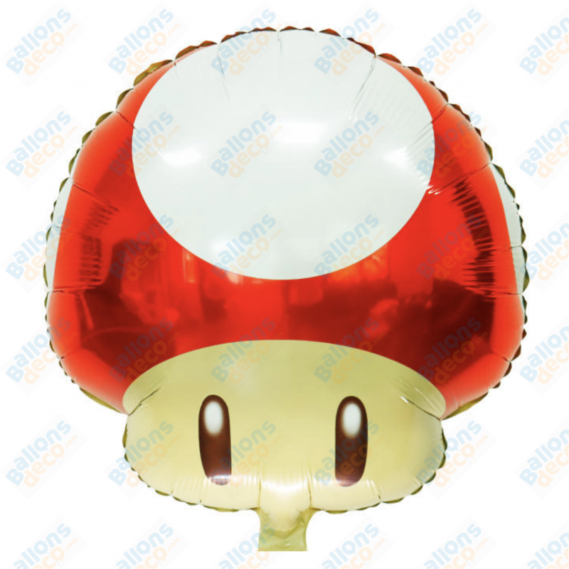 Ballon Champignon Rouge Super Mario Bros - Gaming - Ballonsdeco.com