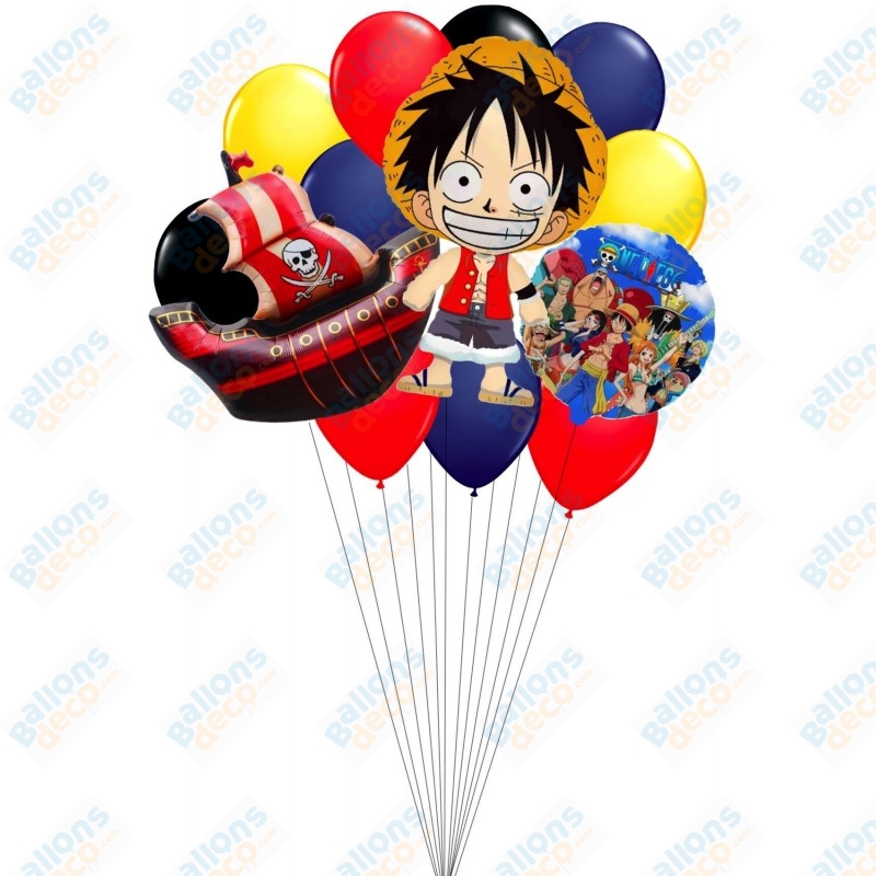 Ballons One Piece en Grappe de Luxe - Ballons Manga - Ballonsdeco.com