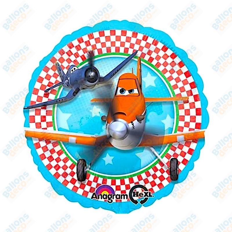 Ballon Planes Rond - Anniversaire Disney - Avion - Ballonsdeco.com