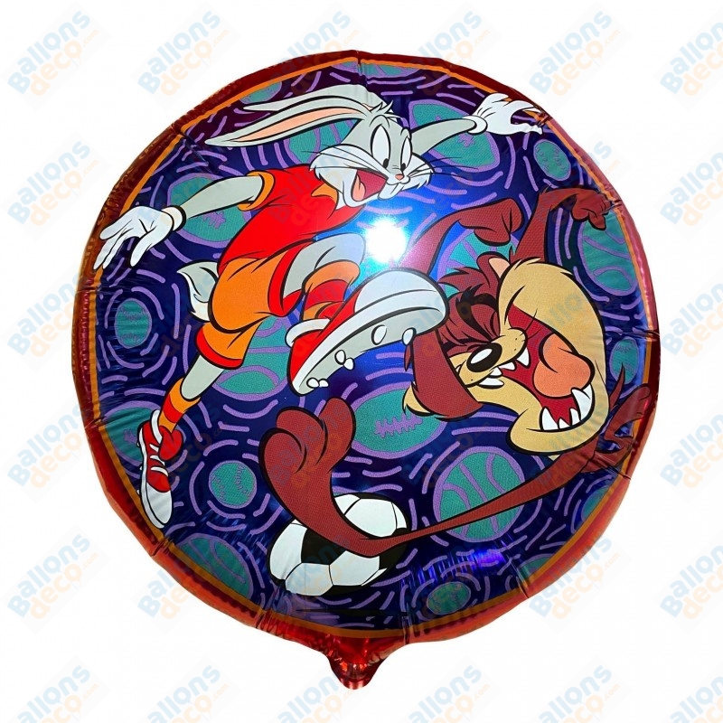Ballon Bugs Bunny et Taz Foot - Ballon anniversaire - Ballonsdeco.com