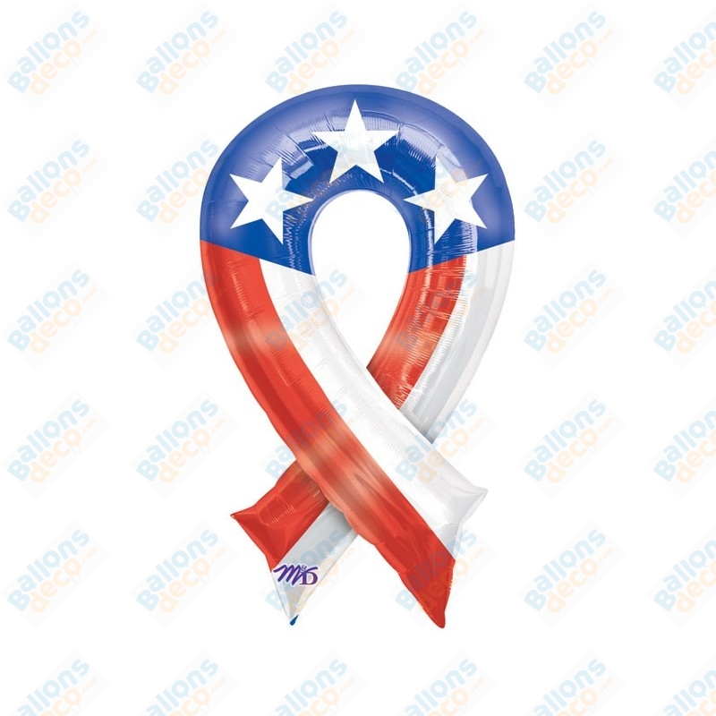 Ballon Ruban Patriotique USA - Décoration Américaine - Ballonsdeco.com