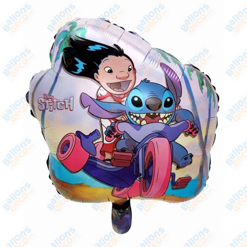Ballon Lilo et Stitch Vélo Disney - Décoration Stitch - Ballonsdeco.com