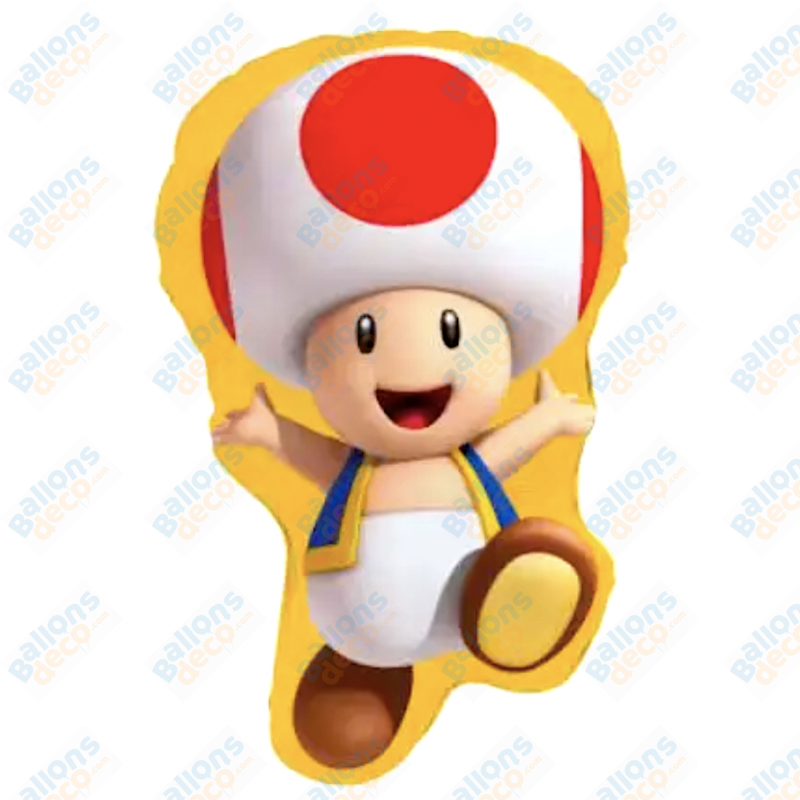 Ballon Toad Super Mario Bros - Anniversaire Gaming - Ballonsdeco.com