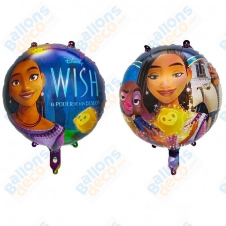 Ballon Wish Asha et Star Disney Deux Faces - Pixar - Ballonsdeco.com