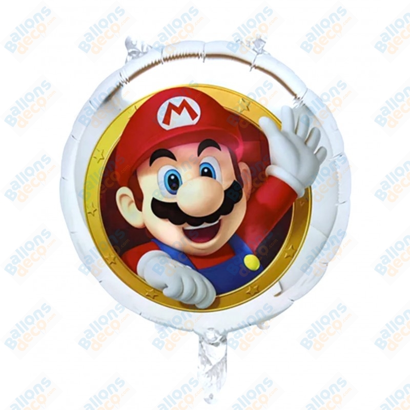 Ballon Super Mario Bros en Forme de Coeur Rouge - Ballonsdeco.com