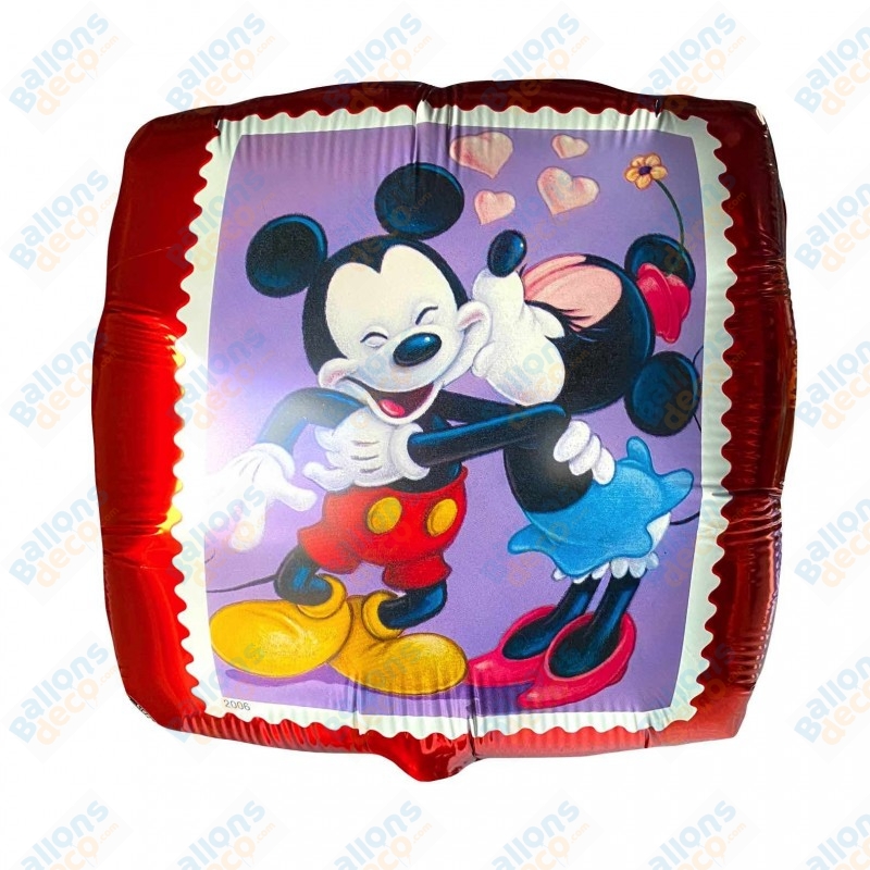 Ballon Mickey et Minnie Timbre Postal Disney - Ballonsdeco.com