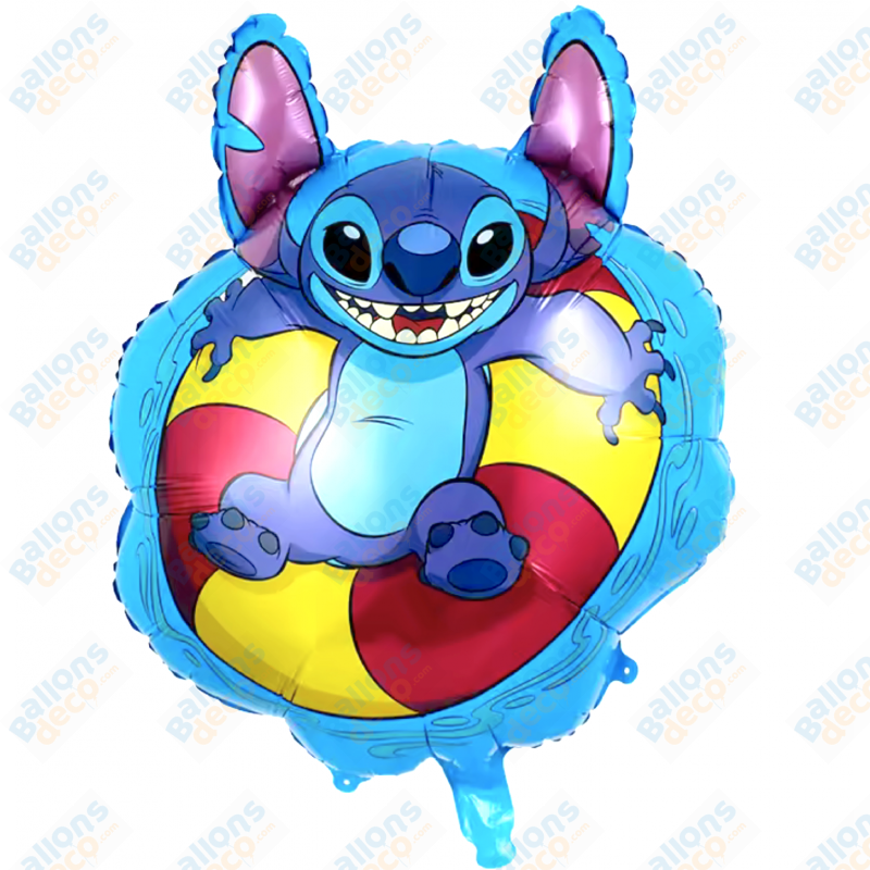 Ballon Stitch dans une Bouée - Anniversaire Disney - Ballonsdeco.com
