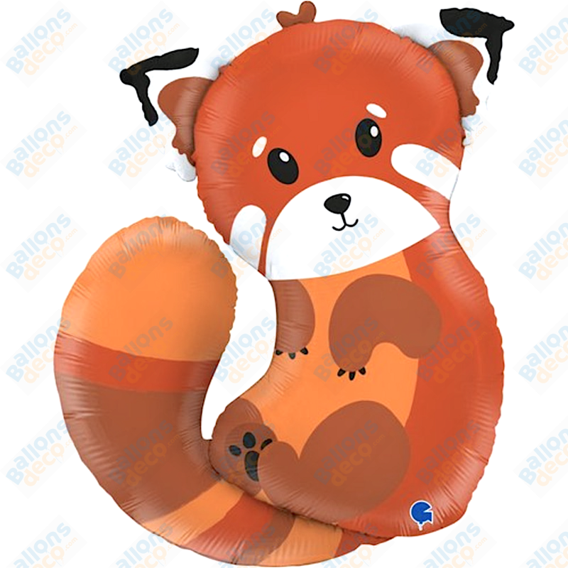 Ballon Panda Roux Grabo - Ballon Alerte Rouge Disney - Ballonsdeco.com