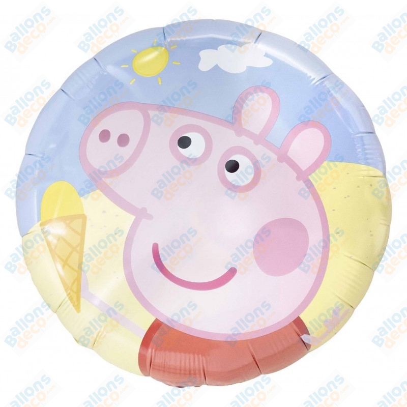 Ballon Peppa Pig Glace 50 cm - Anniversaire Peppa - Ballonsdeco.com