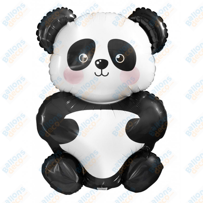 Ballon Panda Timide - Ballons Animaux de la Jungle - Ballonsdeco.com