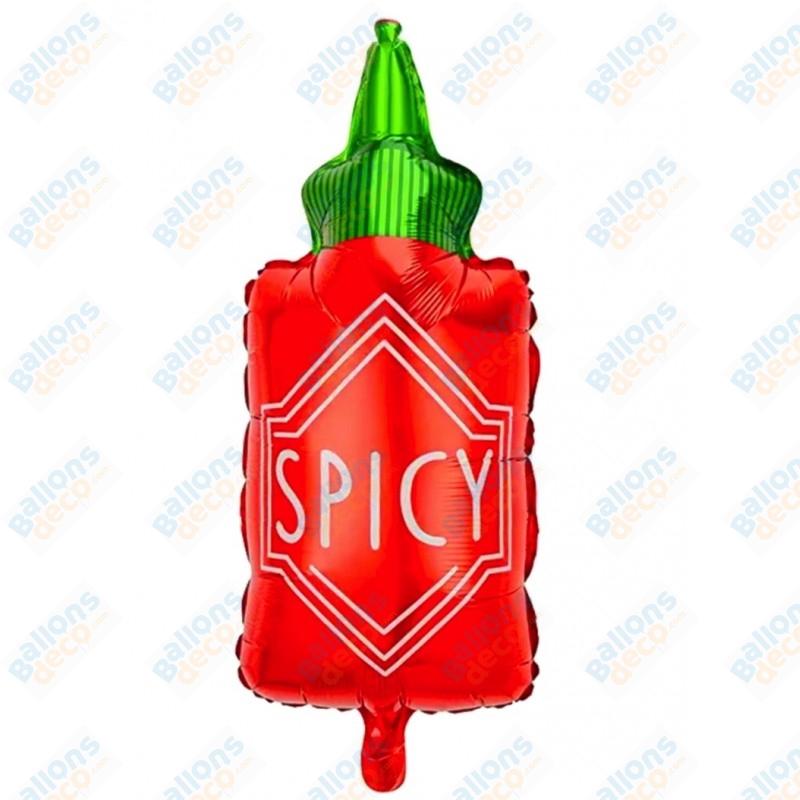 Ballon Bouteille de Sauce Spicy - Déco Mexicaine - Ballonsdeco.com