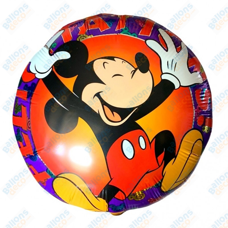 Ballon Mickey Félicitation Disney - Ballon Disney - Ballonsdeco.com