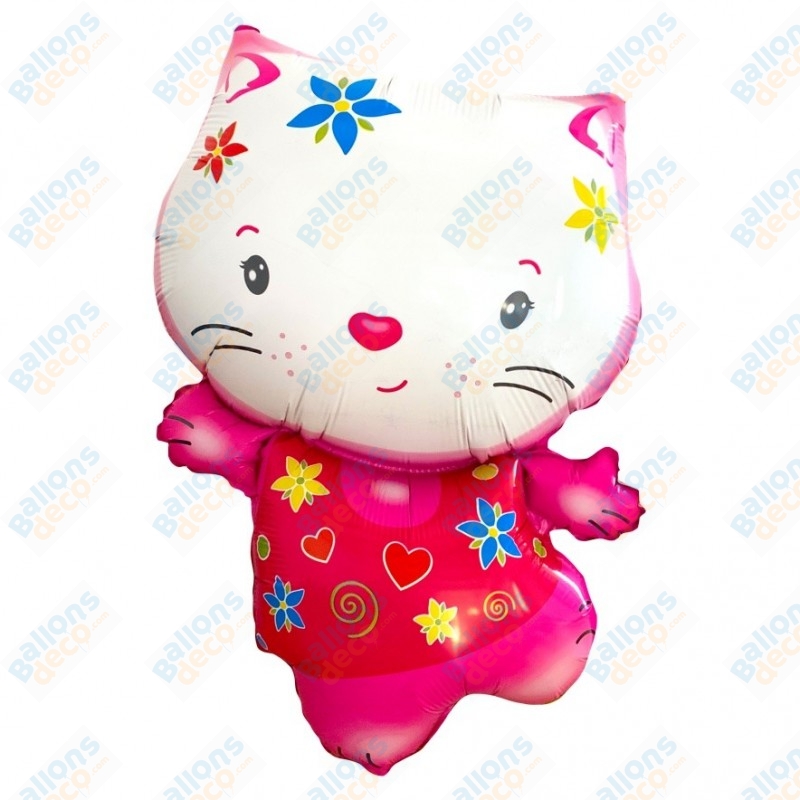 Ballon Style Hello Kitty Rose - Ballon Anniversaire - Ballonsdeco.com
