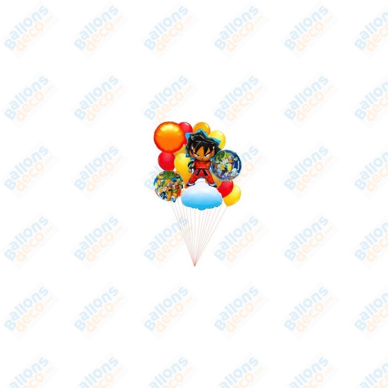 Ballons Dragon Ball Z Goku Nuage en Grappe - Son Goku - Ballonsdeco.com
