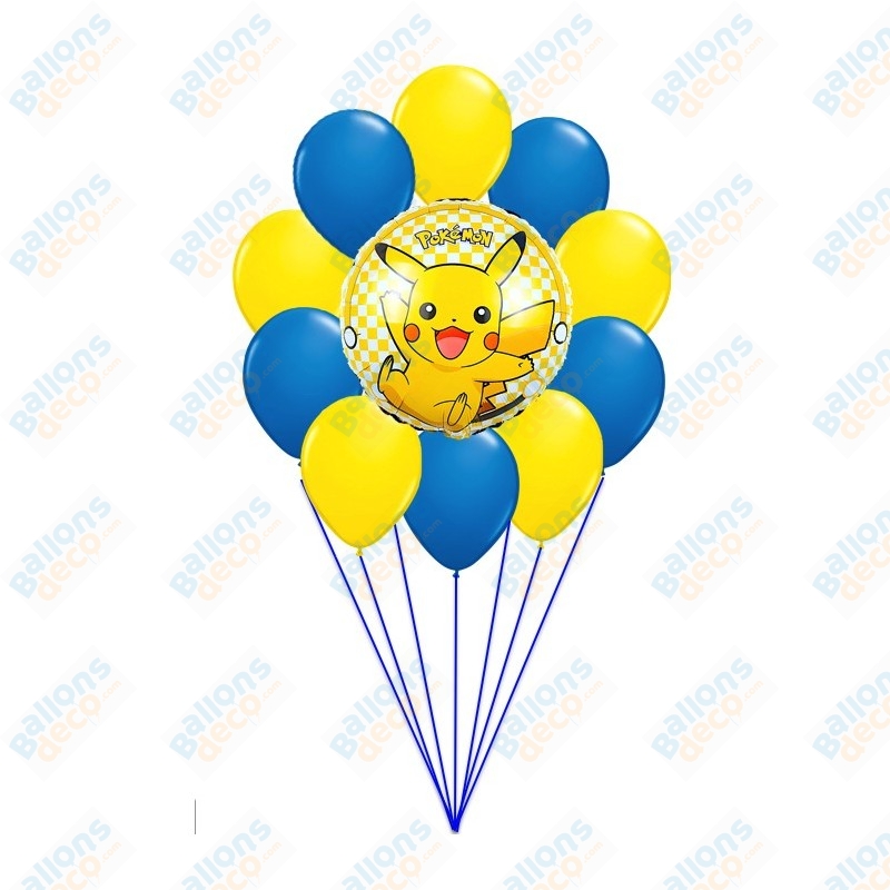 Ballons Pikachu en Grappe - Décorations - Héros - Ballonsdeco.com